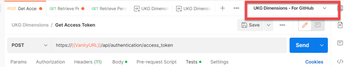 Kronos - UKG Dimensions API Postman Example - Red Three Consulting