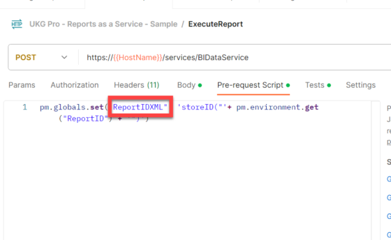 UKG Reports as A Service in Postman - Red Three Consulting