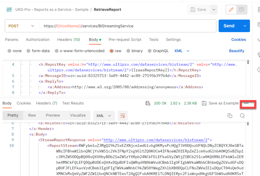 UKG Reports as A Service in Postman - Red Three Consulting