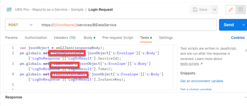 UKG Reports as A Service in Postman - Red Three Consulting